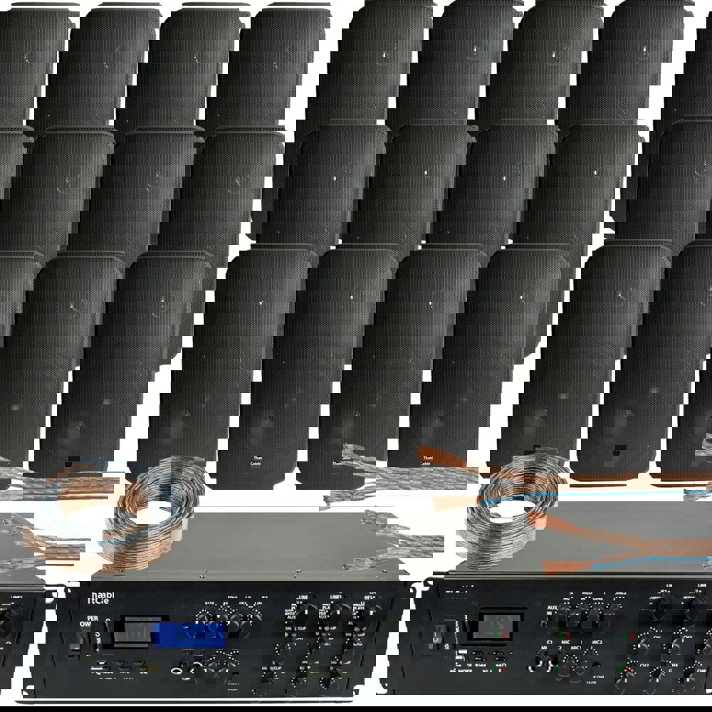 Loops 1200W Bluetooth Sound System 12x 200W Black Wall | Rackhams