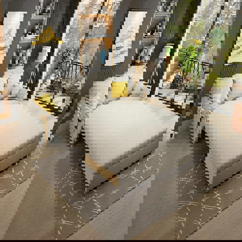 Weilai Concept Braylene Two Seater Sofa Bed, Linen | Rackhams