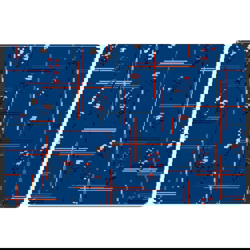 Benjamin Tate Design Flowers with check grid for | Rackhams