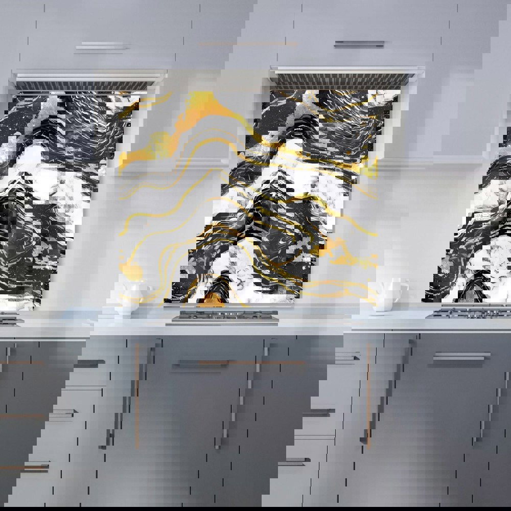 Warren Reed - Designer Black And Gold Marble Effect | Rackhams