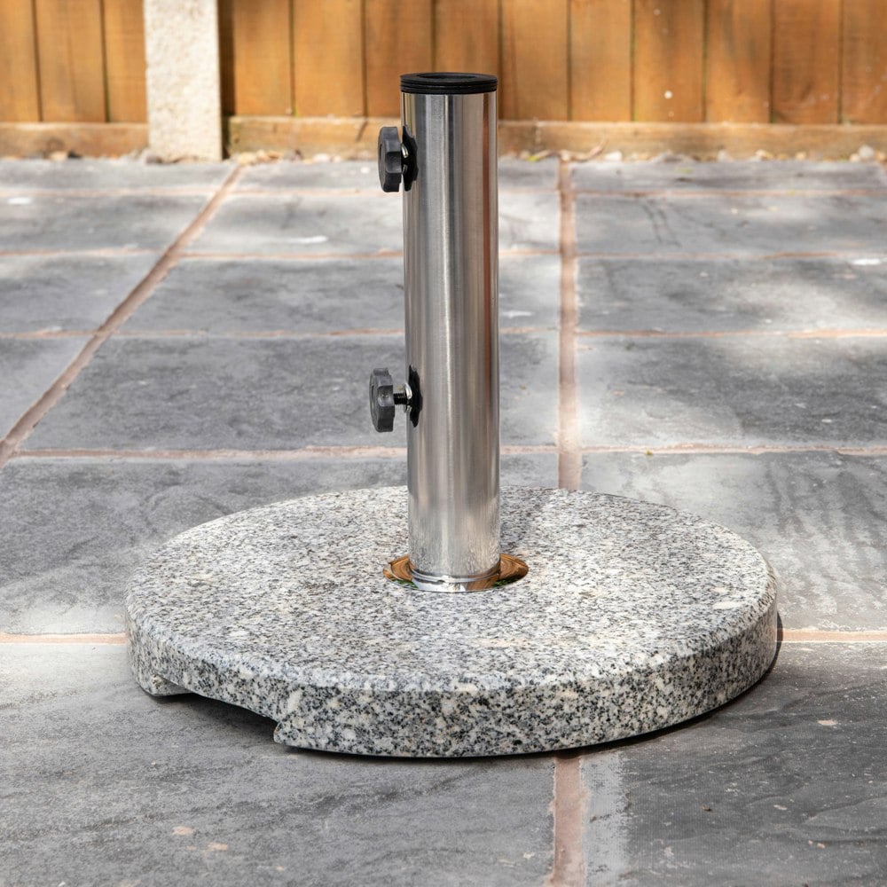 Samuel Alexander 15kg Round Granite Garden Parasol / | Rackhams