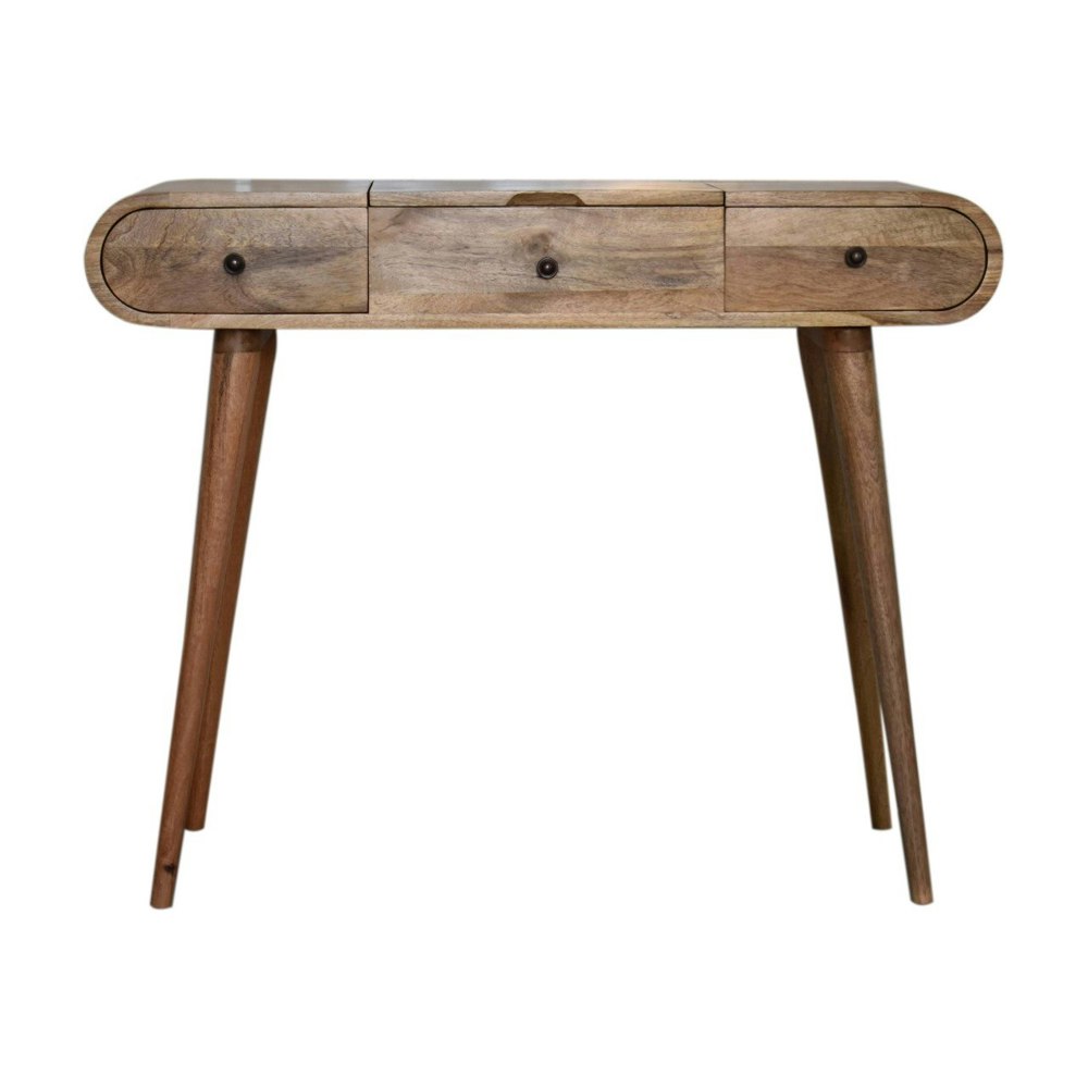Artisan Furniture Solid Wood Oak-ish Round Dressing | Rackhams