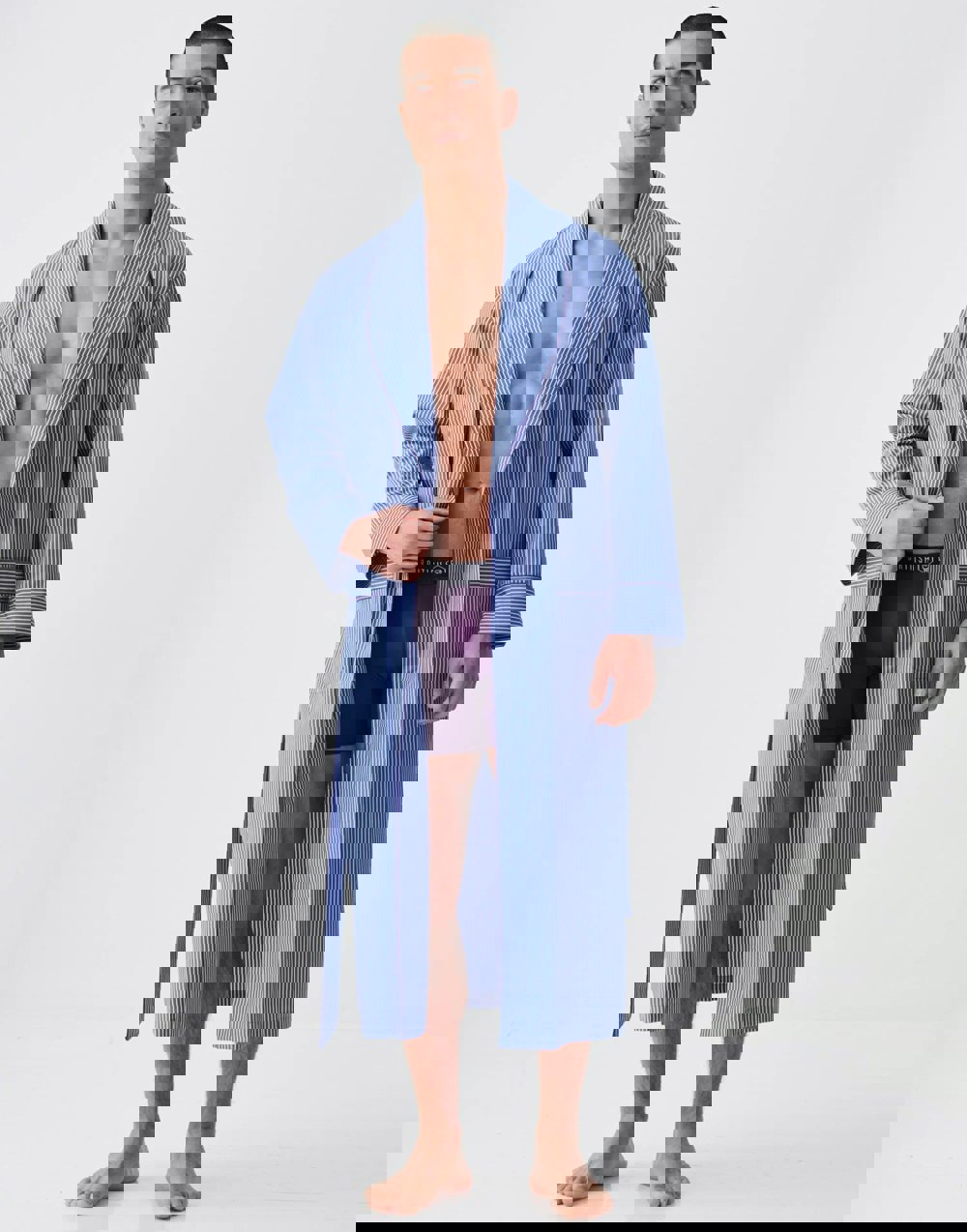 British Boxers Men's Crisp Cotton Dressing Gown – | Rackhams