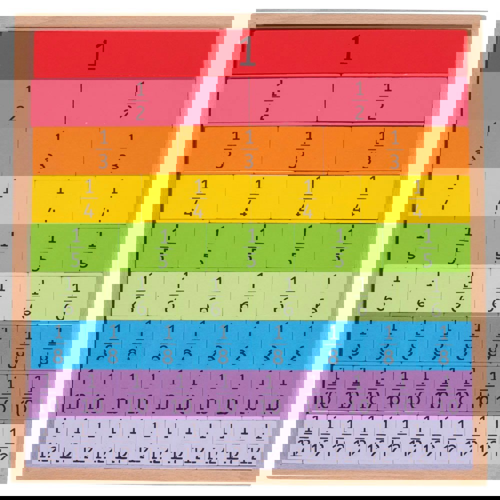 Bigjigs Toys Wooden Fractions Tray | Rackhams
