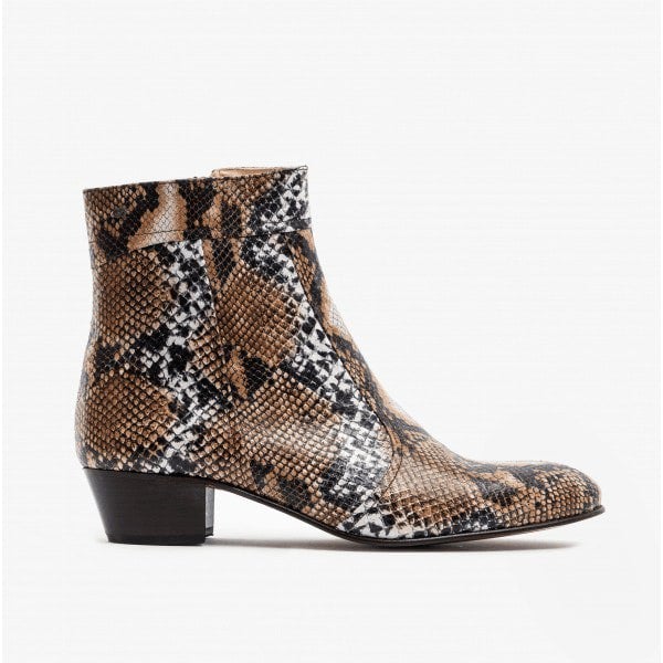 Club Cubano EMMANUEL Mens Snakeprint Leather Cuban | Rackhams