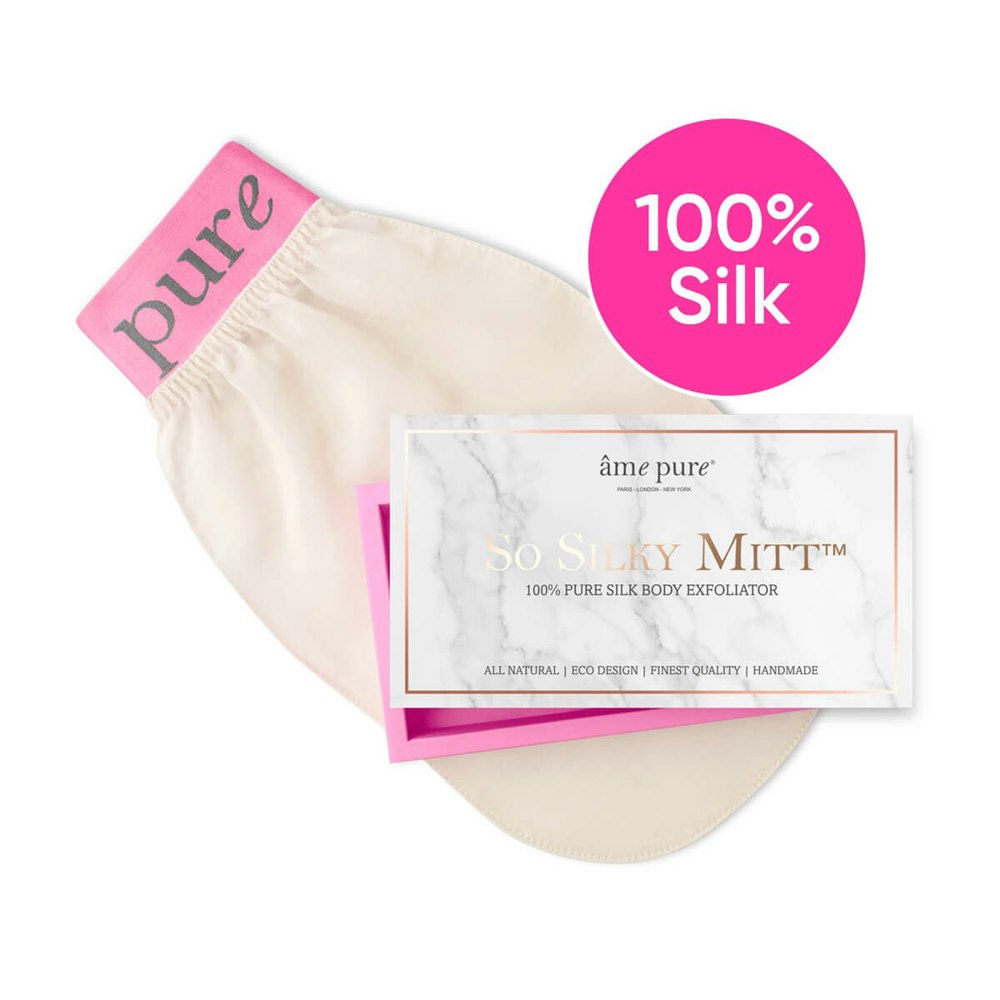 Âme Pure SO SILKY MITT - 100% Pure Silk Scrub & | Rackhams