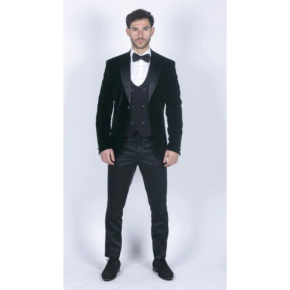House Of Cavani Rosa - Men's Soft Velvet Olive Green 1 | Rackhams