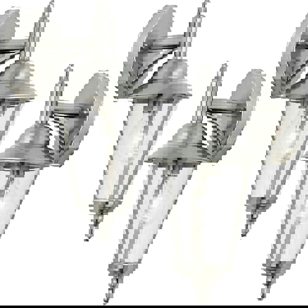 Loops 2 PACK IP44 Outdoor Wall Lamp Stainless Steel | Rackhams