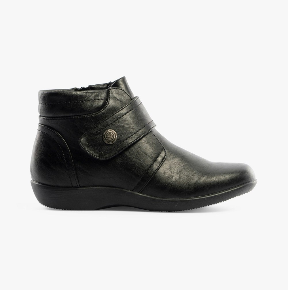 Boulevard L444A Womens Touch Fasten Extra-Wide Boots | Rackhams