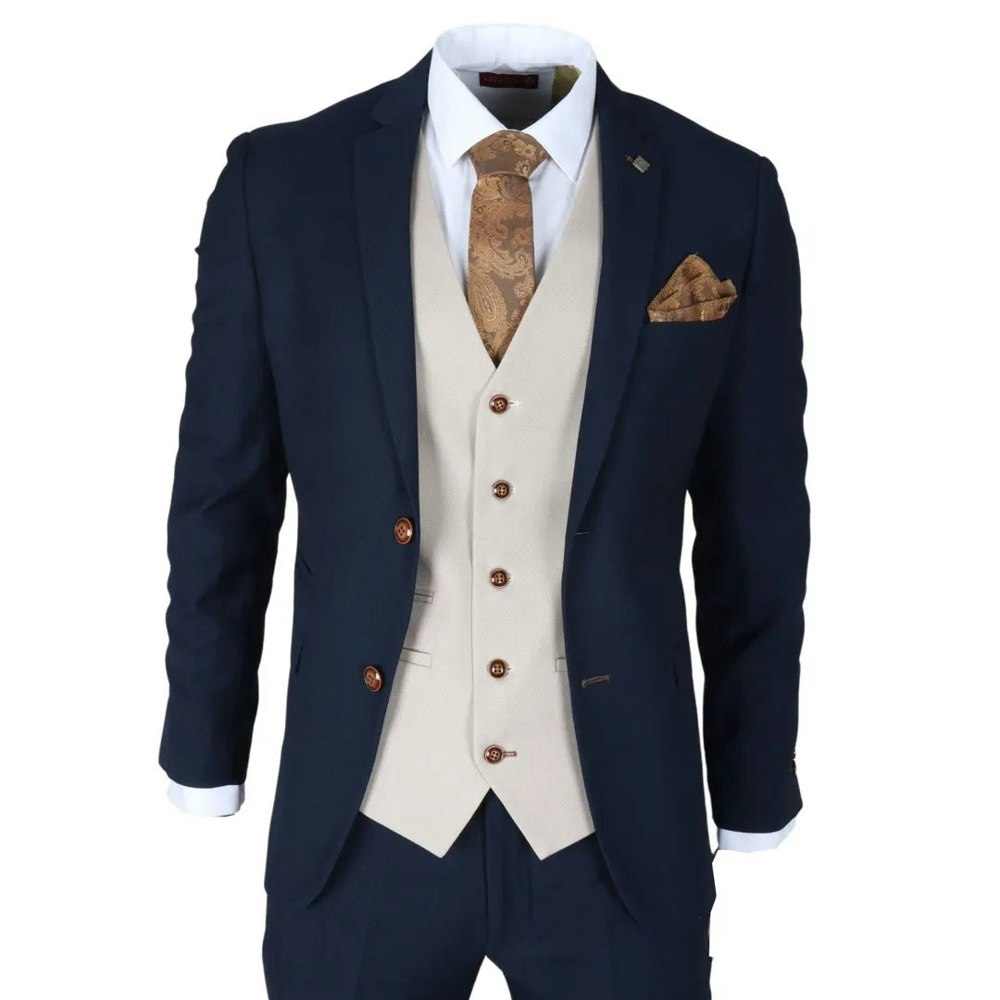 Paul Andrew Mayfair - Men's 3 Piece Navy Suit With | Rackhams