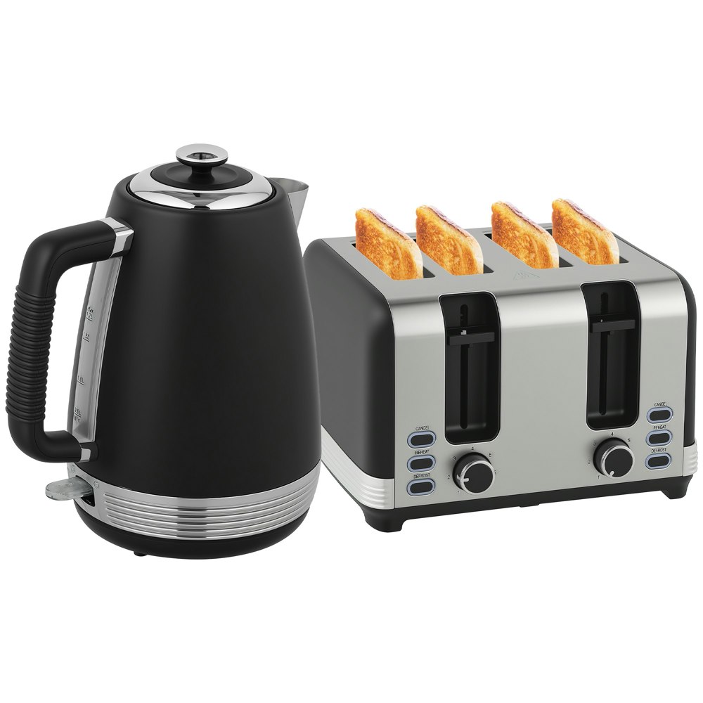 HOMCOM 1.7L 3000W Quick Boil Kettle and 4 Slice | Rackhams