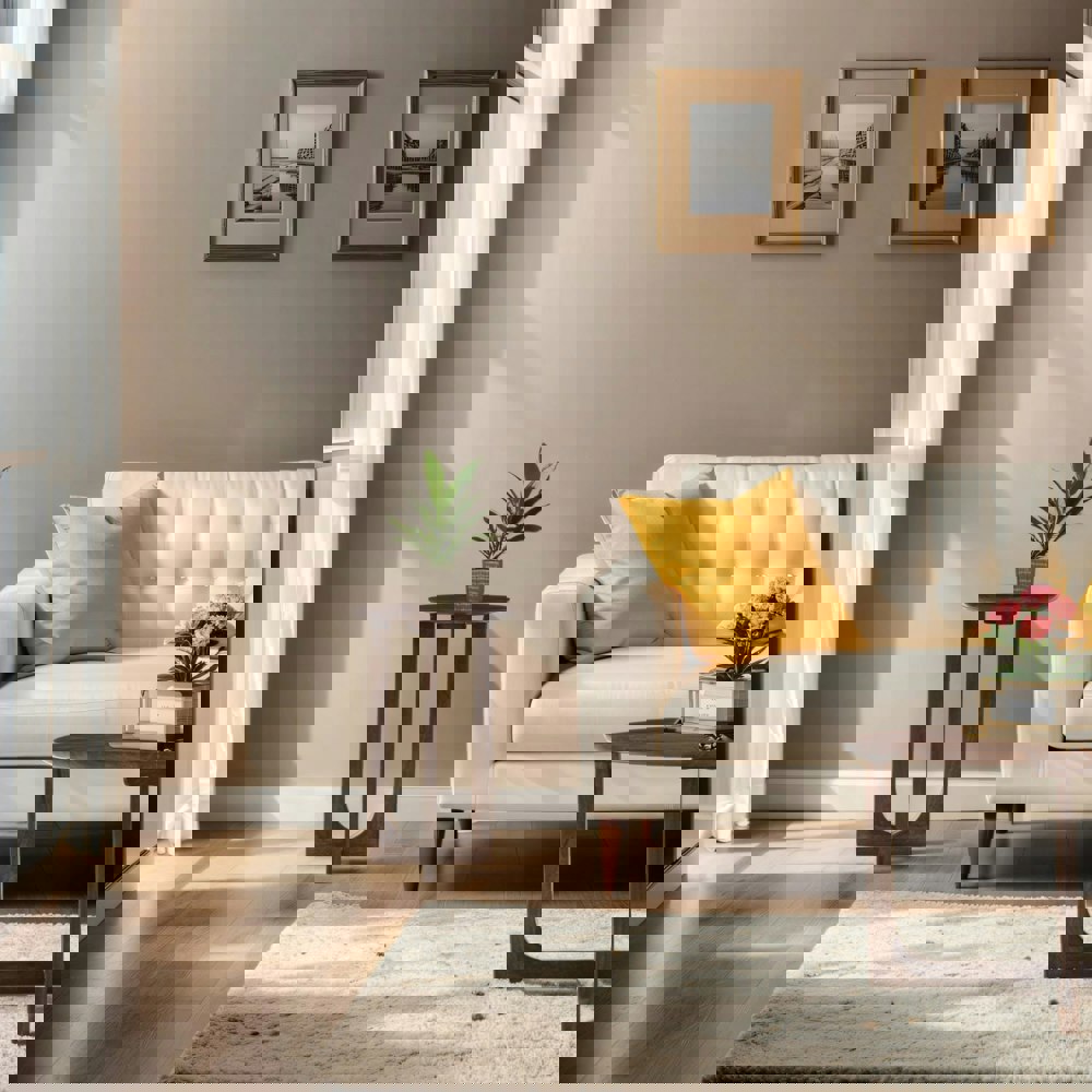 IH Design Monco Natural Mango Wood Round Inverted Legs | Rackhams