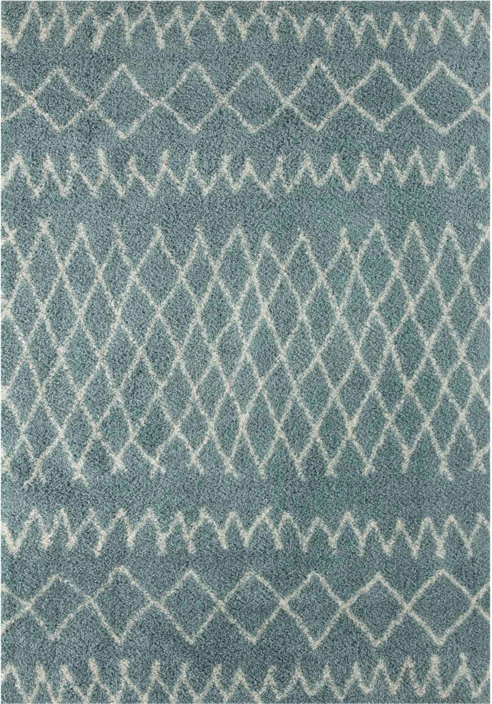 Moroccan Duck Egg Blue Shaggy Rug | 950 | Rackhams