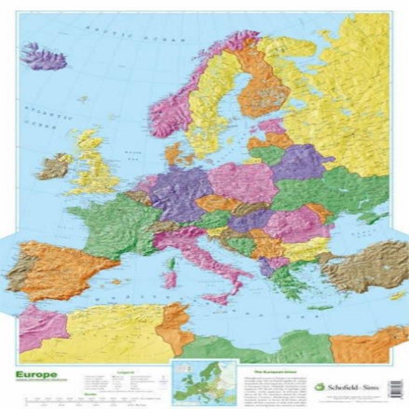 Map of Europe Poster Book 9780721709345 | Rackhams