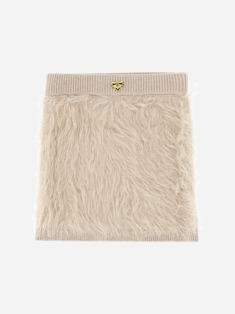 Angels Face Girls Melody Fluffy Knitted Skirt in Beige | Rackhams