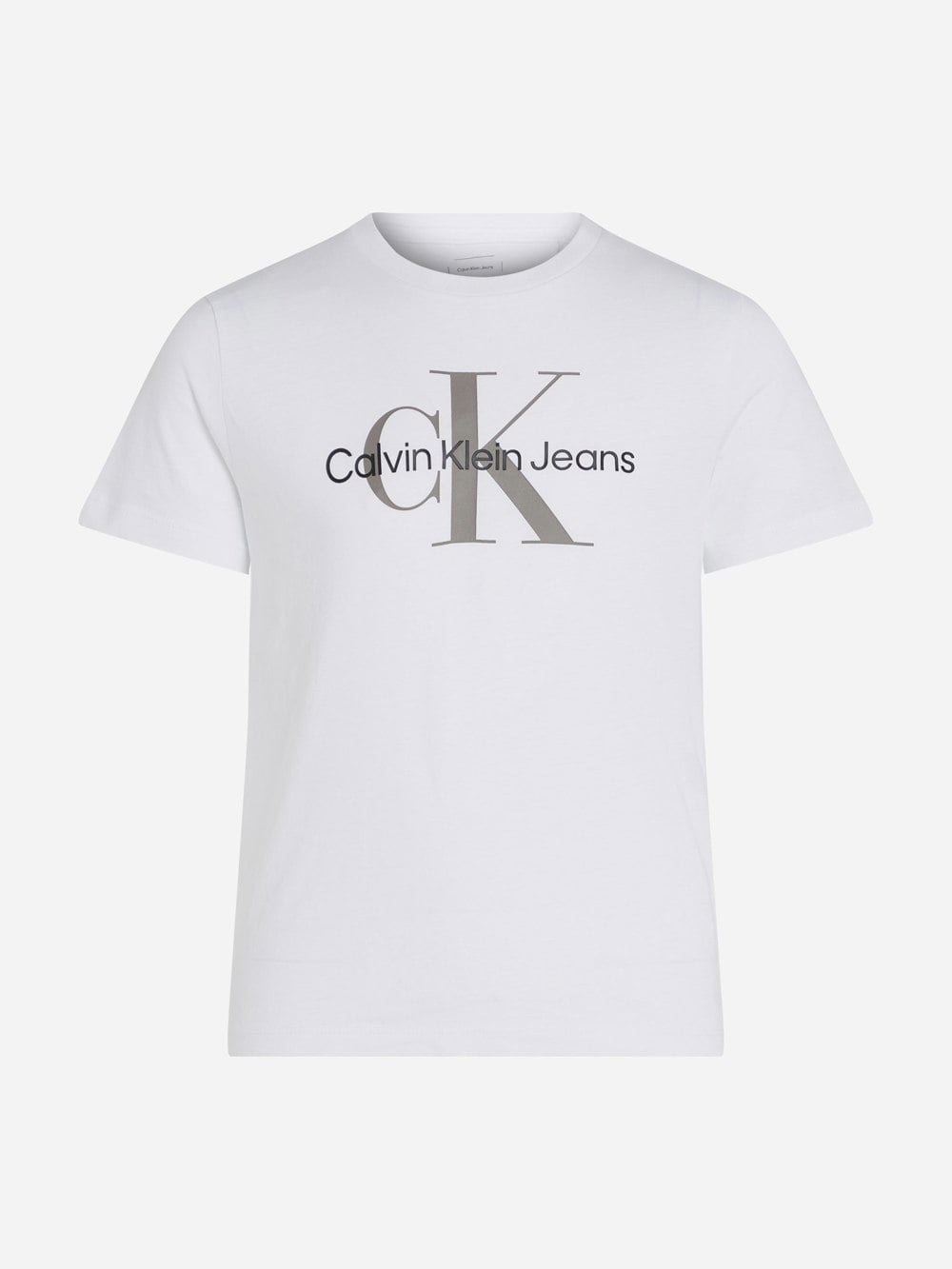 Calvin Klein Kids CK Monogram T-Shirt in White | Rackhams