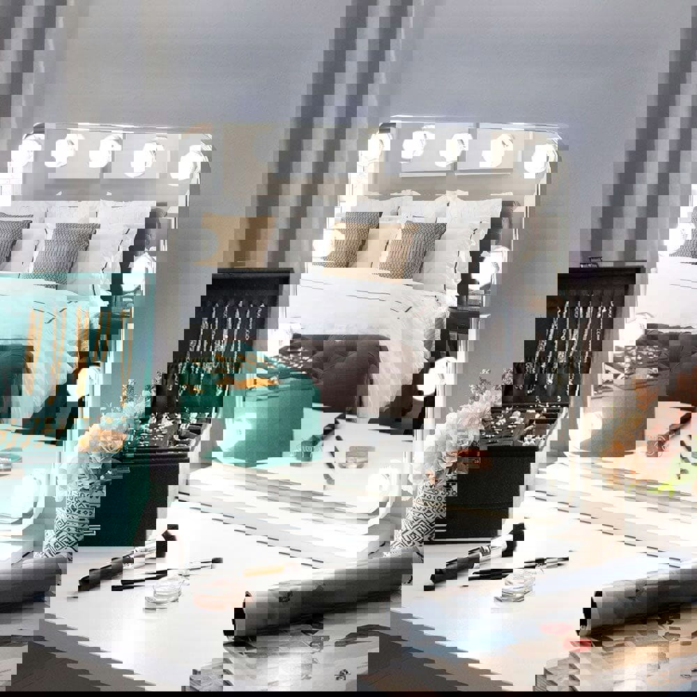 Living and Home Frameless Hollywood Vanity Mirror with | Rackhams