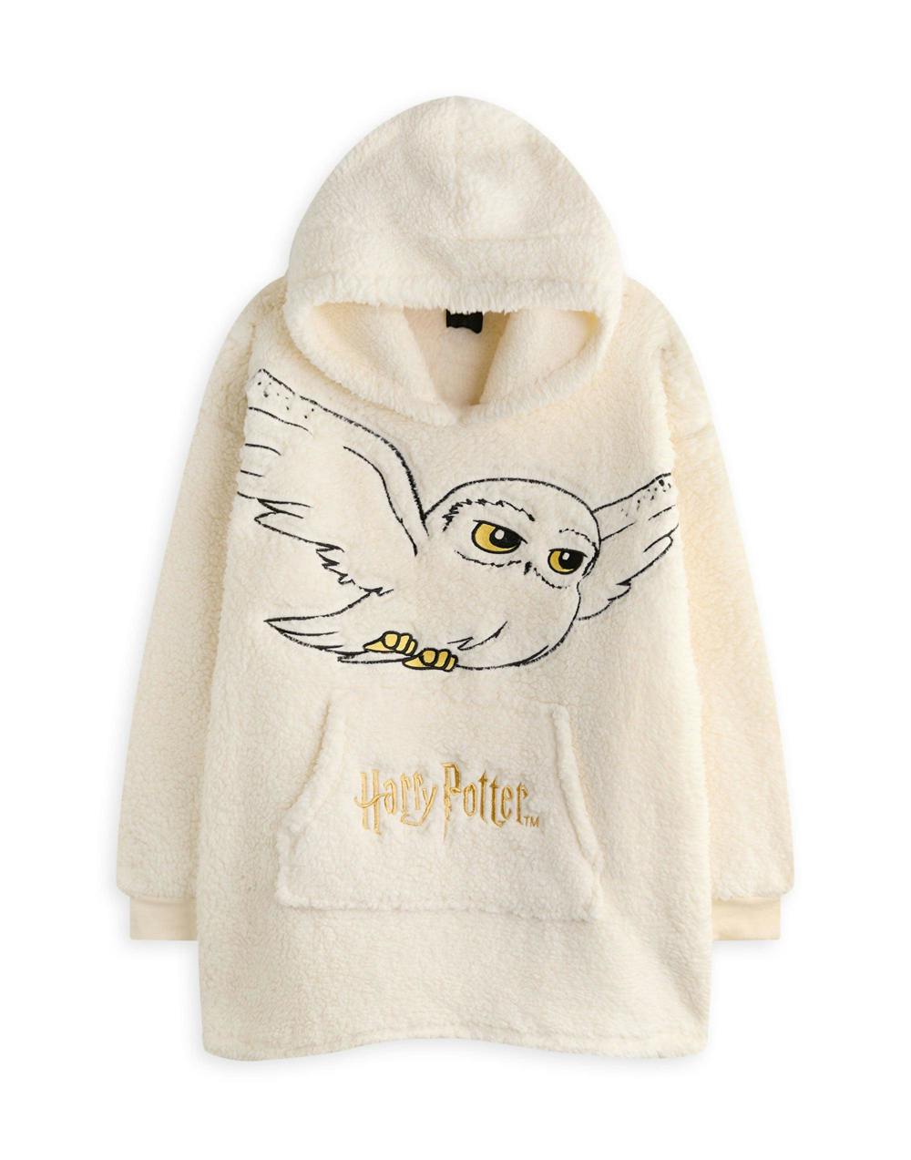Harry Potter Girls Beige Hedwig Blanket Hoodie (One | Rackhams