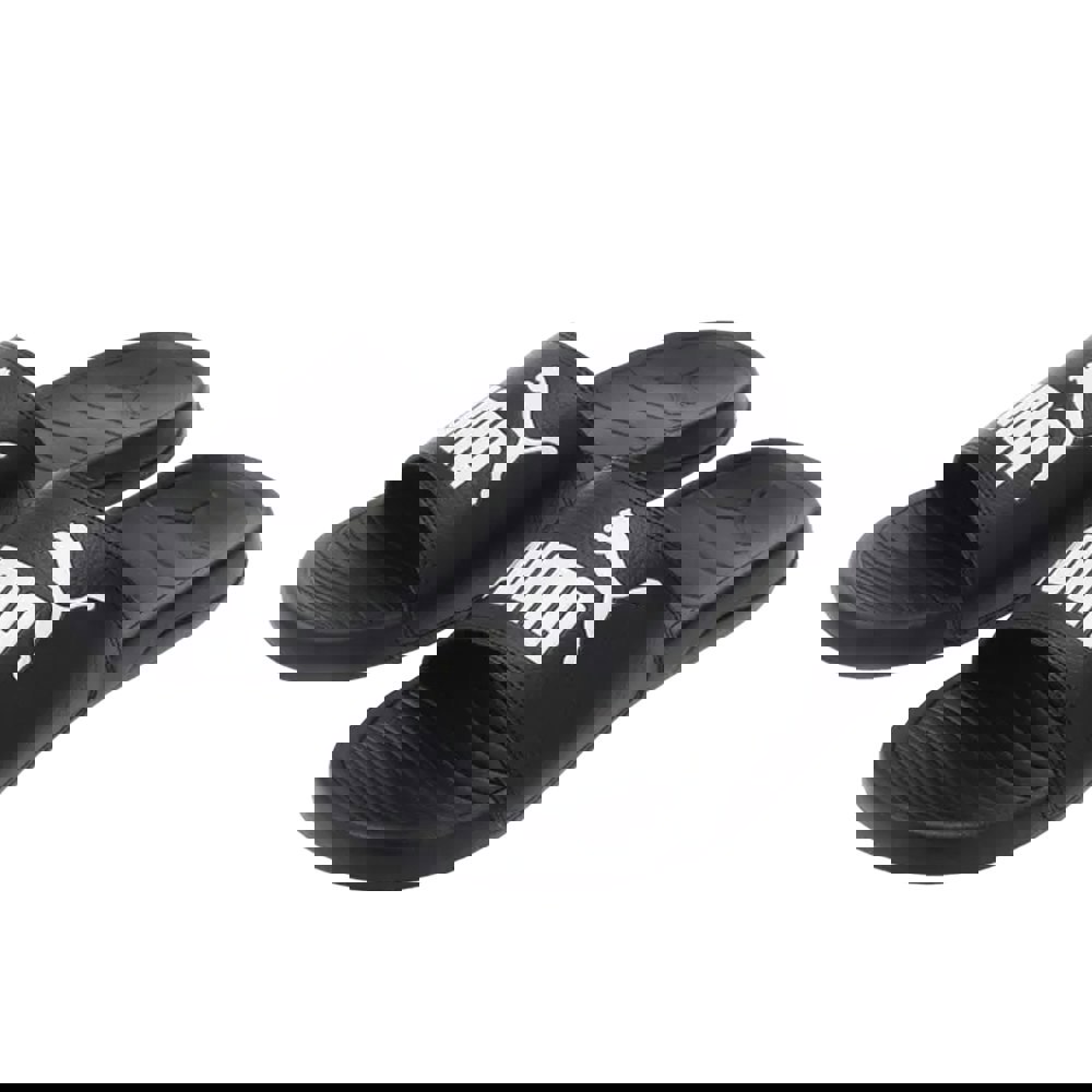 Puma Unisex Adult Popcat Logo Sliders - Black | Rackhams