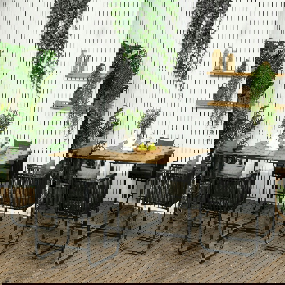 Outsunny Rattan Dining Set, Rattan Cube Dining Sets w/ | Rackhams