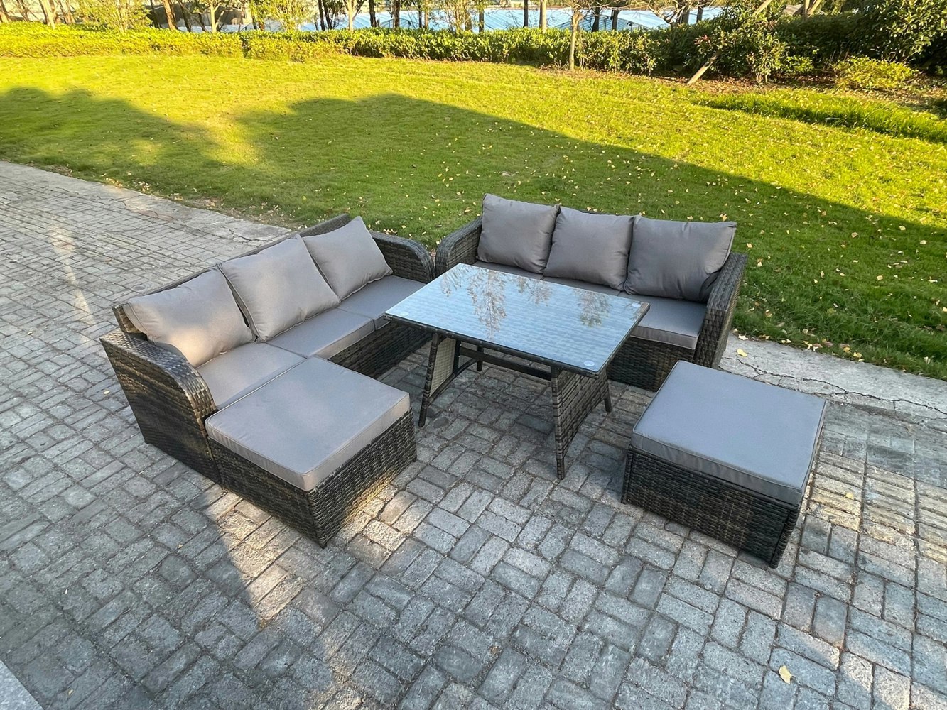Fimous Garden Furniture Sofa Set Rectangular Dining | Rackhams