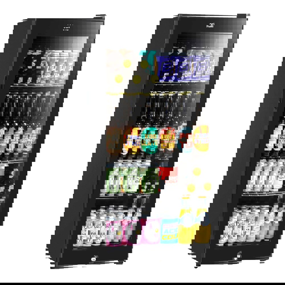 Living and Home COMFEE 93L Black Compact Drinks Fridge | Rackhams