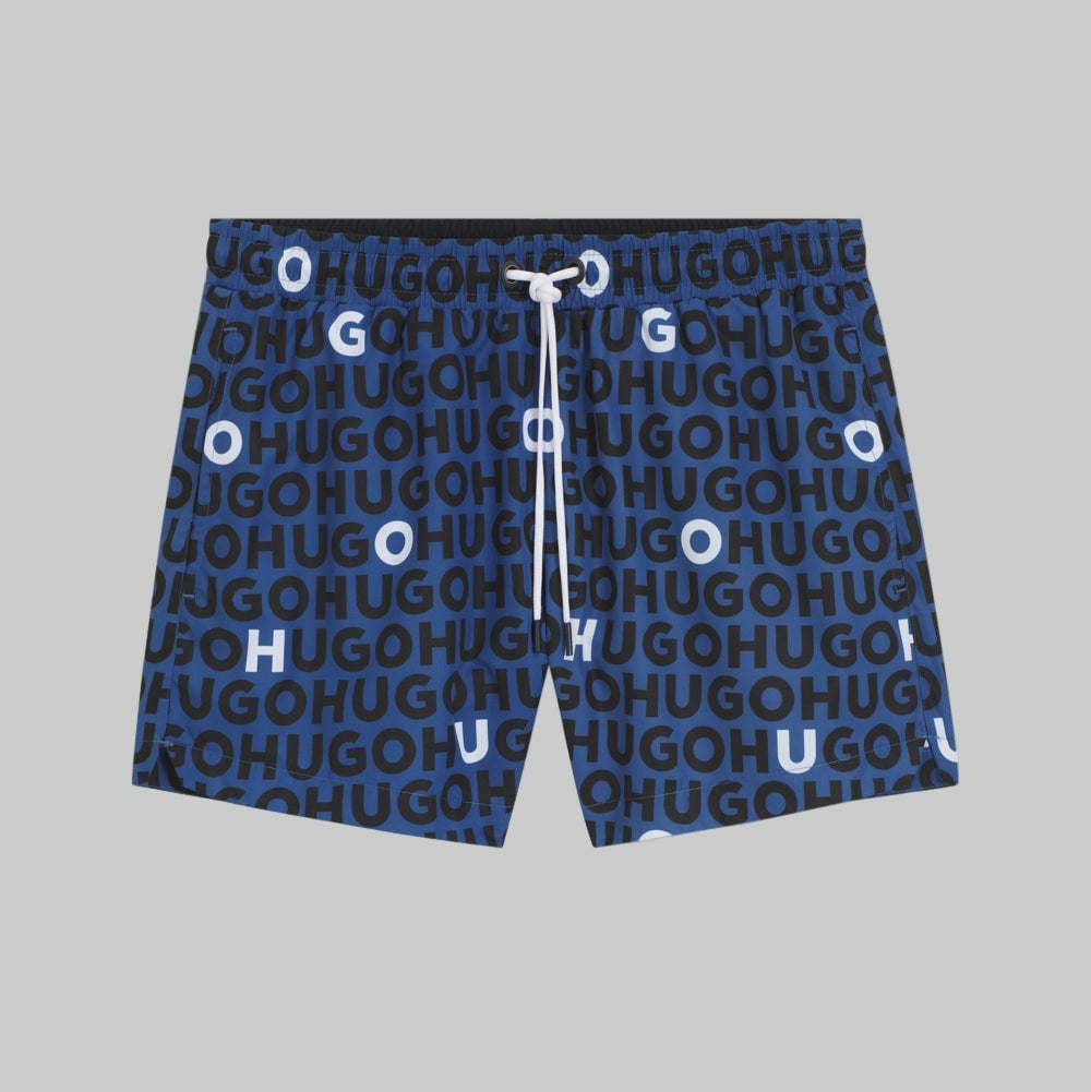 HUGO Tortuga Swim Shorts, Medium Blue | Rackhams