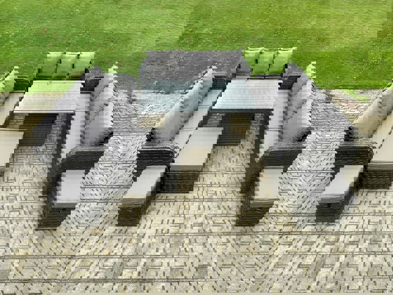 Fimous Dark Grey Mixed Rattan Outdoor Lounge Set - | Rackhams