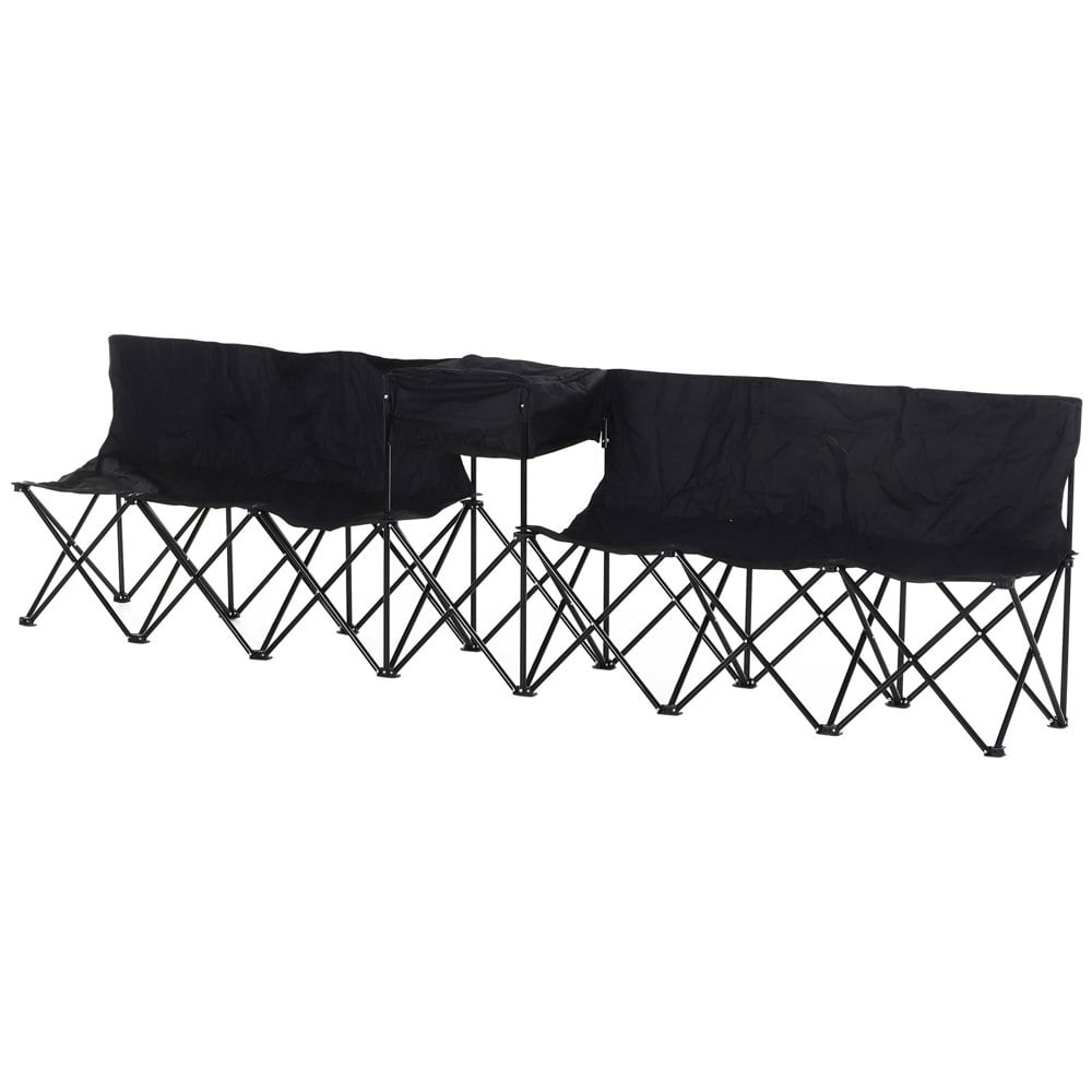 Outsunny 6 Seat Camping Bench Folding Portable Outdoor | Rackhams