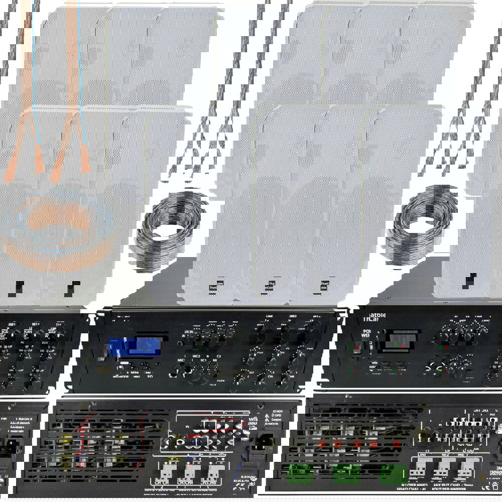 Loops 1200W Bluetooth Sound System 6x 200W White Wall | Rackhams