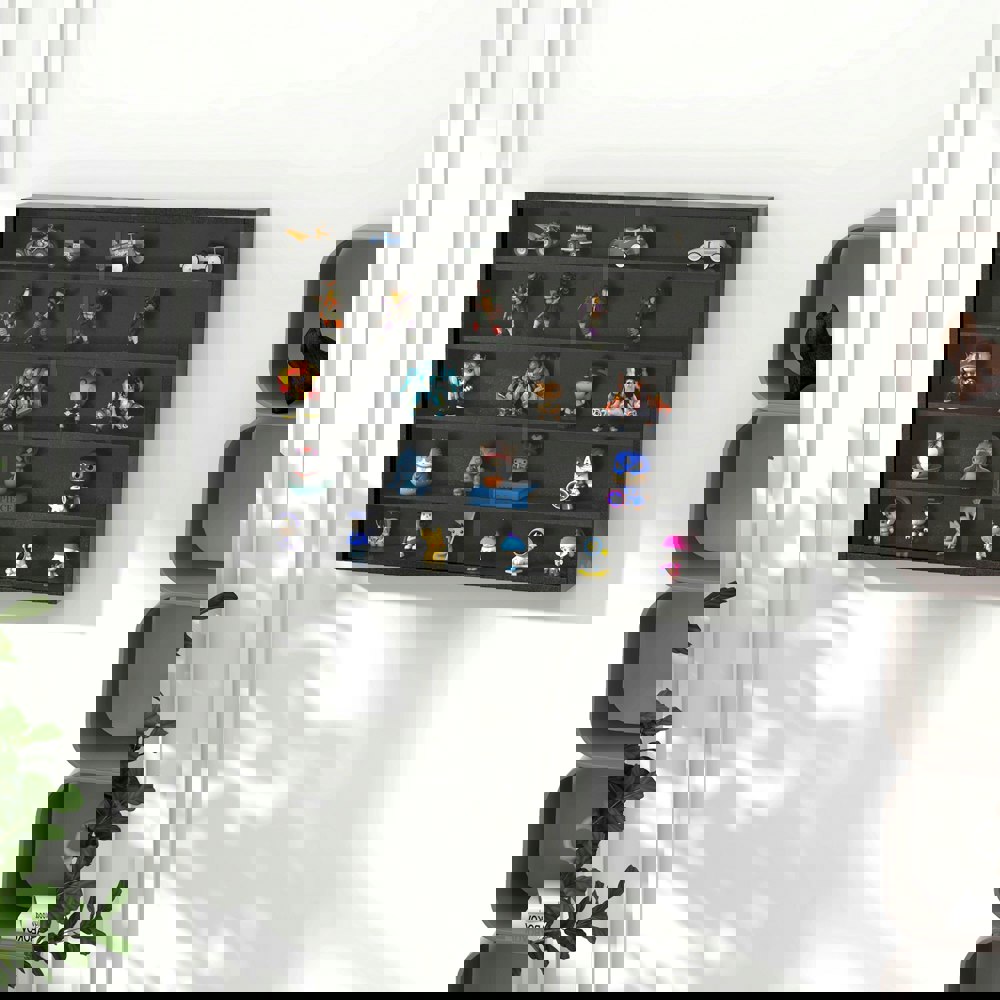 HOMCOM 5/7Tier Wall Display Shelf Unit Cabinet w/ | Rackhams