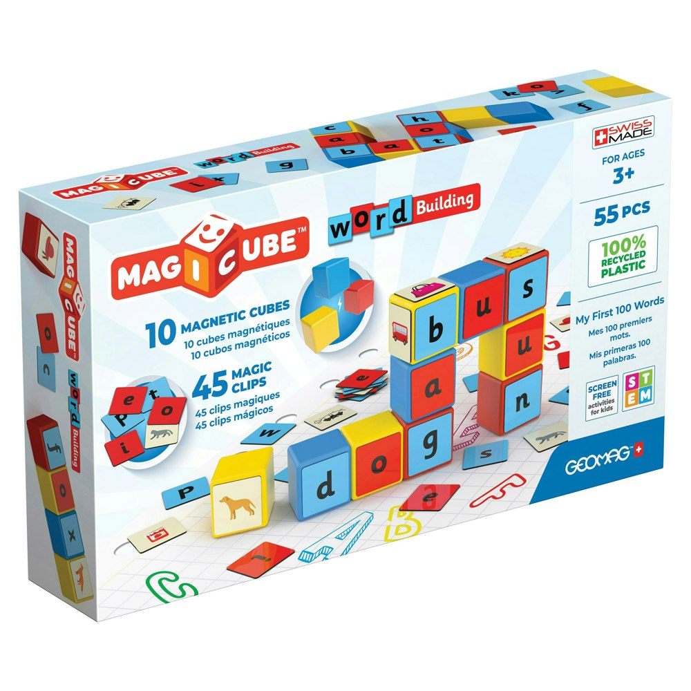 Geomag Magicube Magnetic Shapes Word Builder - 55 | Rackhams