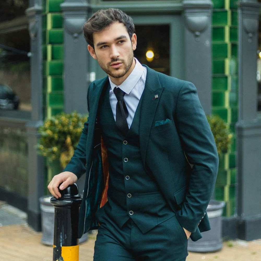 Paul Andrew Jasper - Men's Olive Green 3 Piece Suit | Rackhams