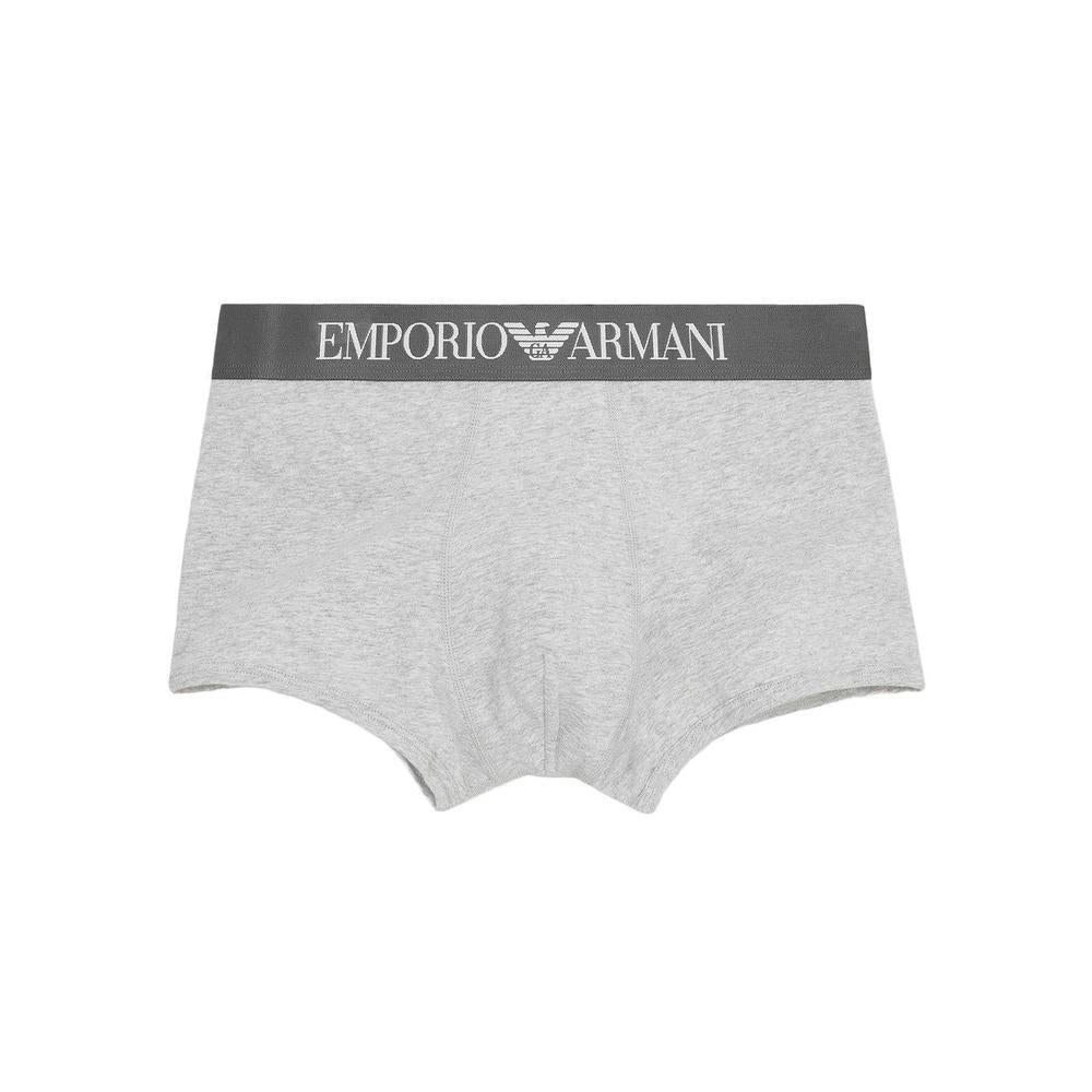 Emporio Armani Iconic Logoband Boxer Trunk, Grey | Rackhams