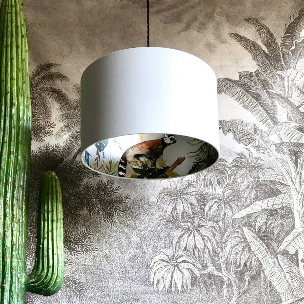 Love Frankie Silver Lemur Silhouette Lampshade in | Rackhams