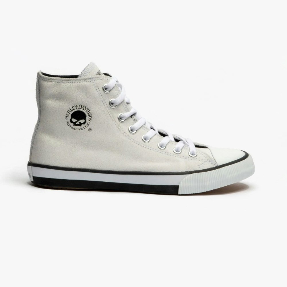Harley Davidson BAXTER Mens Trainers White | Rackhams