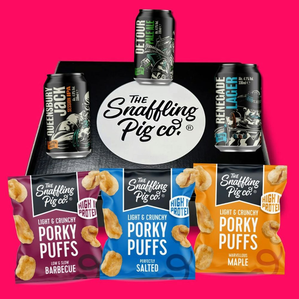 The Snaffling Pig Co Game Night Porky Puffs and Beer | Rackhams