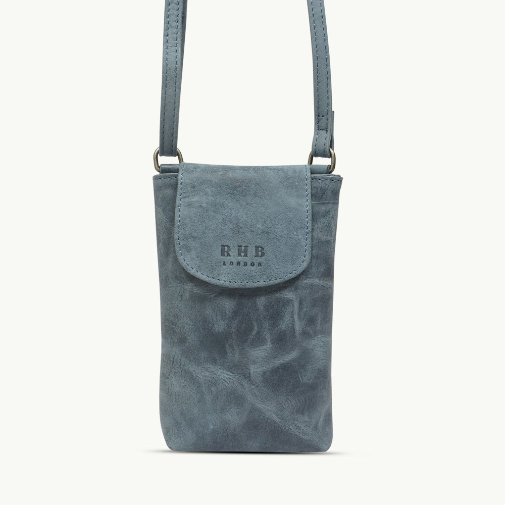 Real Hide Bags 'THEA' Denim Distressed Real Leather | Rackhams
