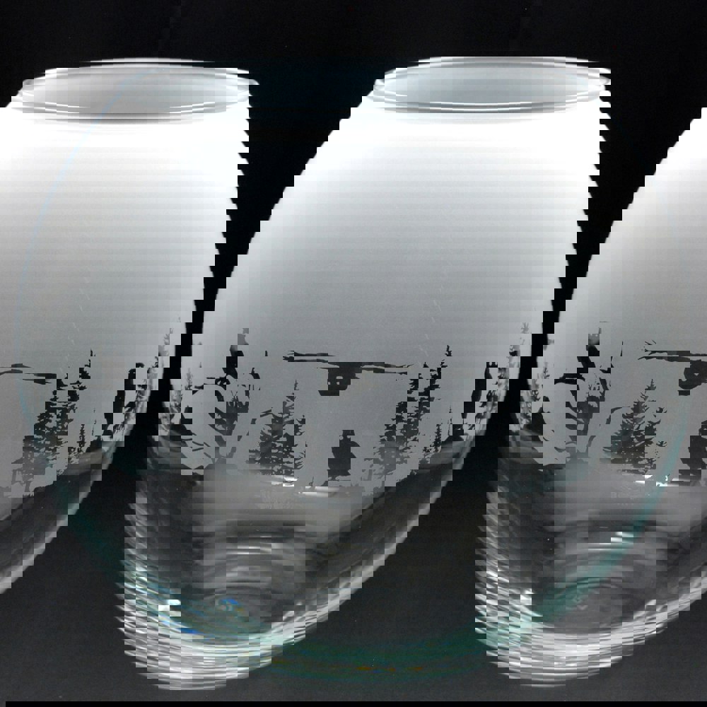 Glyptic Glass Art Owl Glass Flora Bowl Vase - Hand | Rackhams