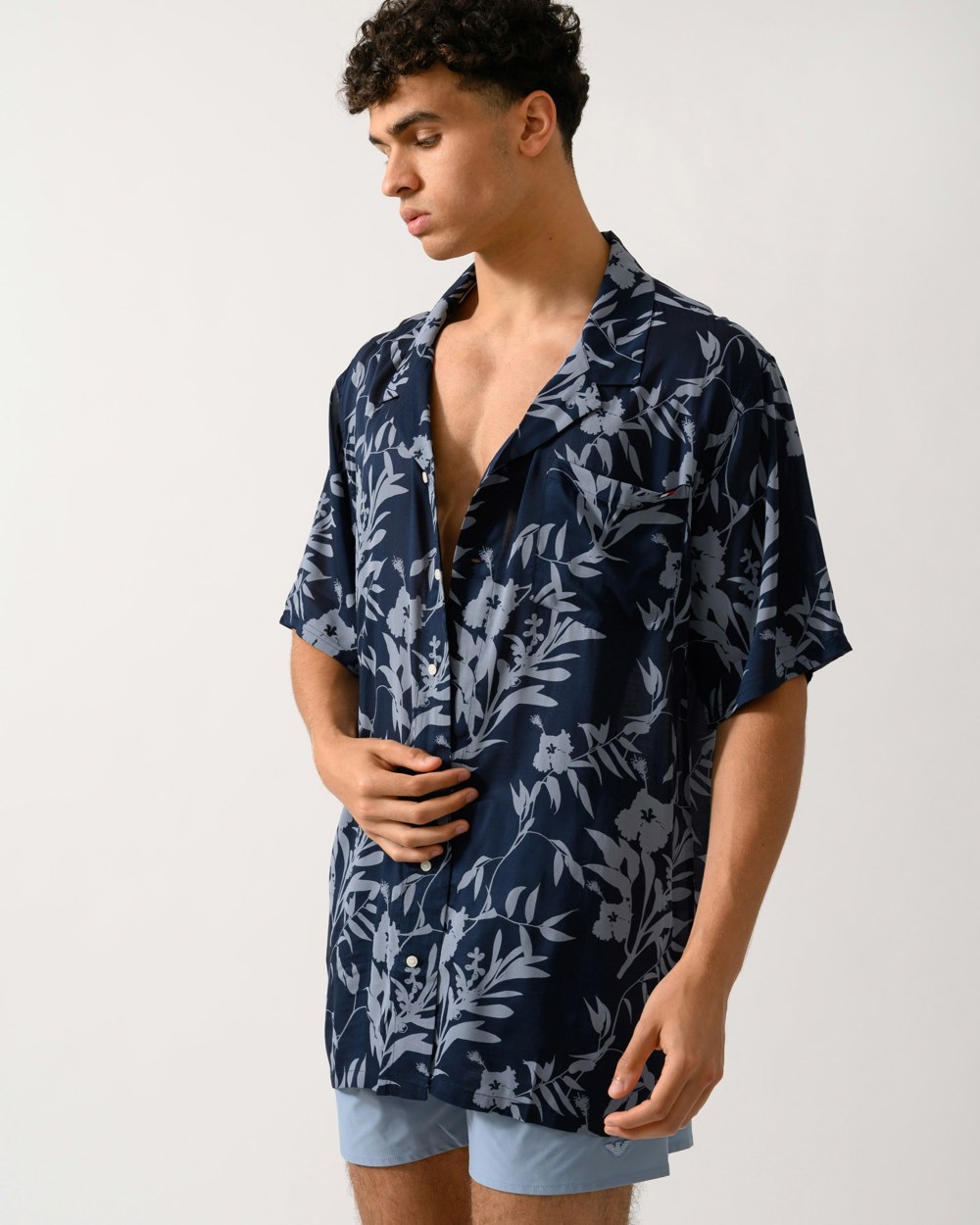 Tommy Hilfiger Mens Bowling Shirt - Floral Tropic Aop | Rackhams