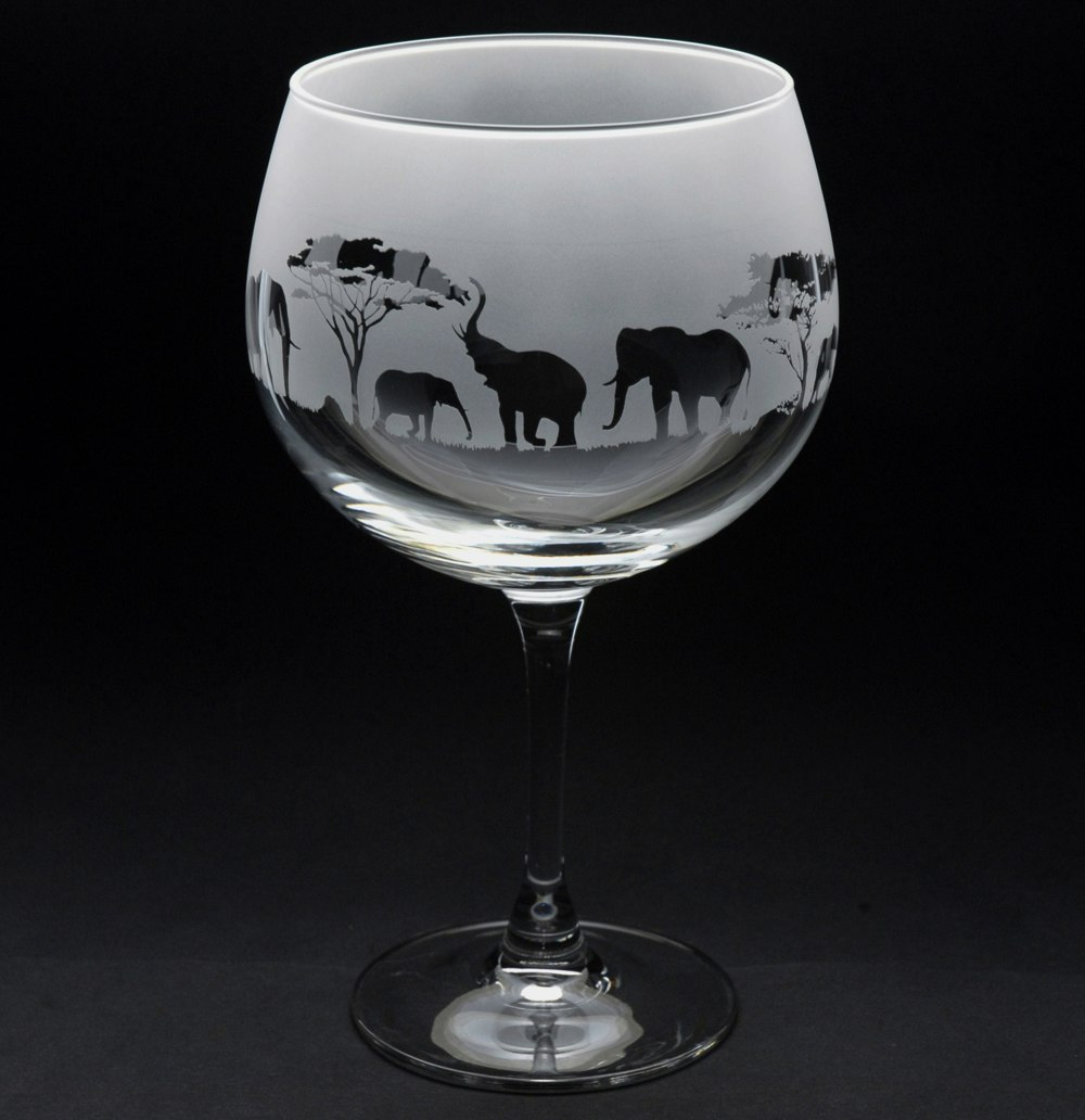 Glyptic Glass Art Elephant Gin Cocktail Glass - Hand | Rackhams