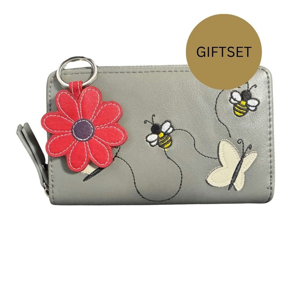 Love EMVY Gift Set - Bee & Butterfly Embroidered Purse | Rackhams