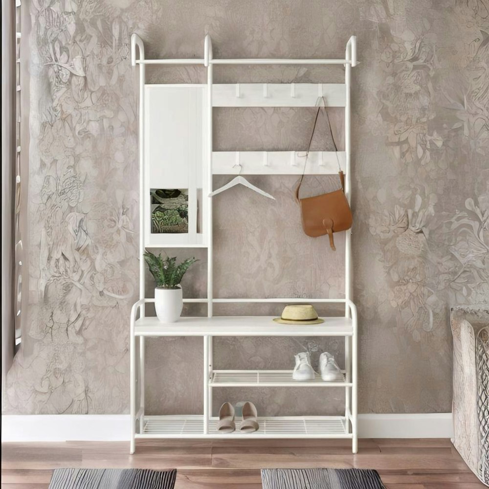 Rafaelo Mobilia Industrial Hall Tree Coat Rack Stand | Rackhams