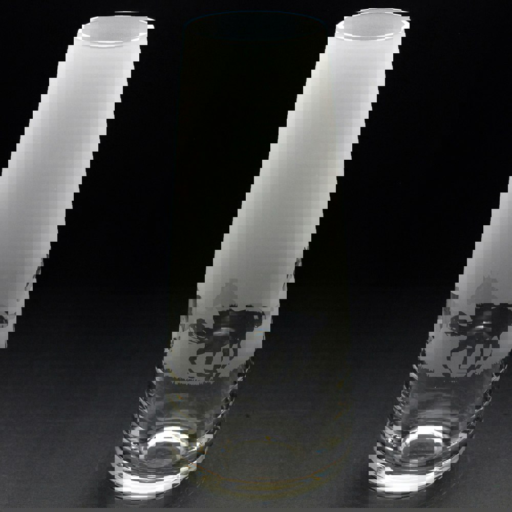 Glyptic Glass Art Galloping Horse Glass Bud Vase - | Rackhams