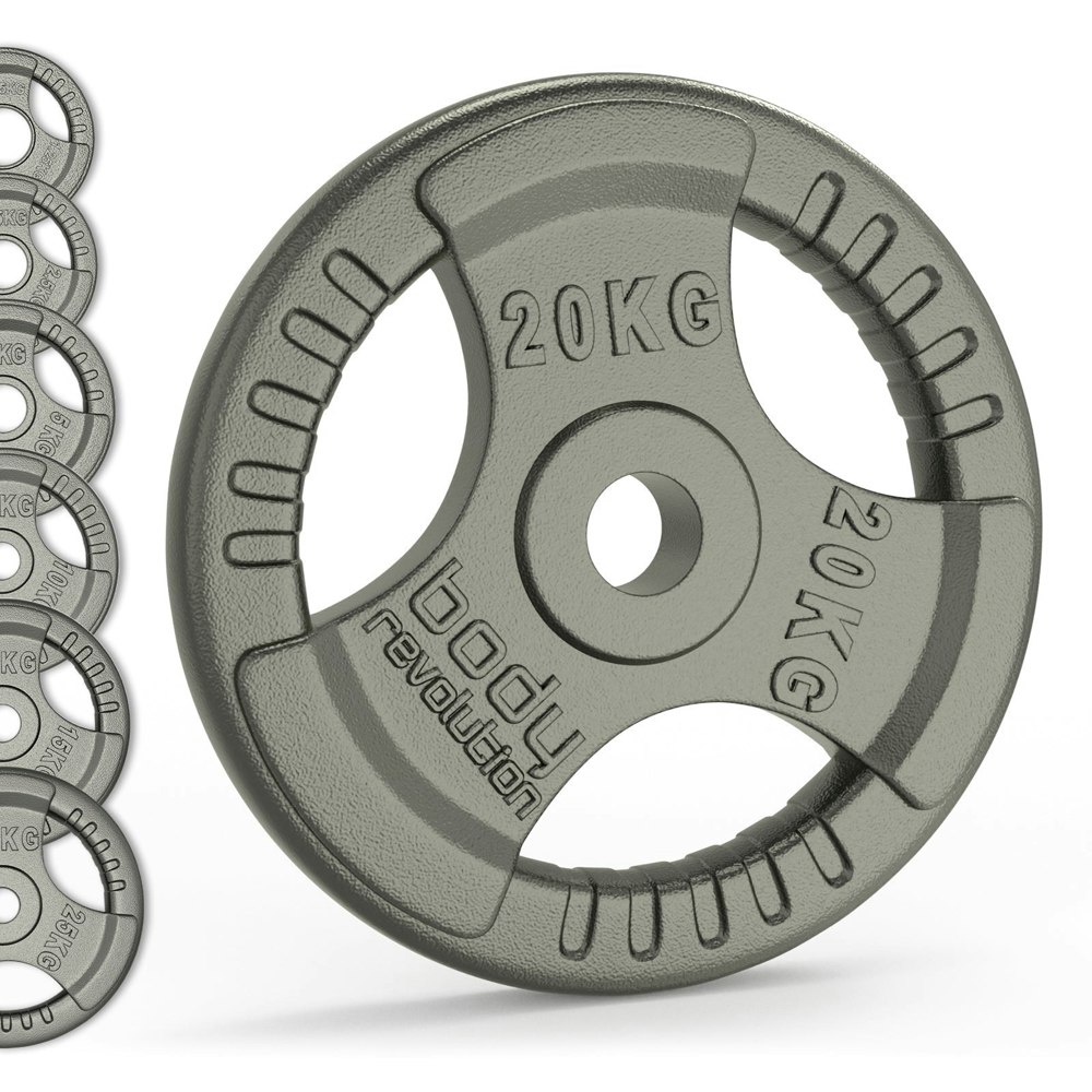 Body Revolution Olympic Tri Grip Cast Iron Weight | Rackhams
