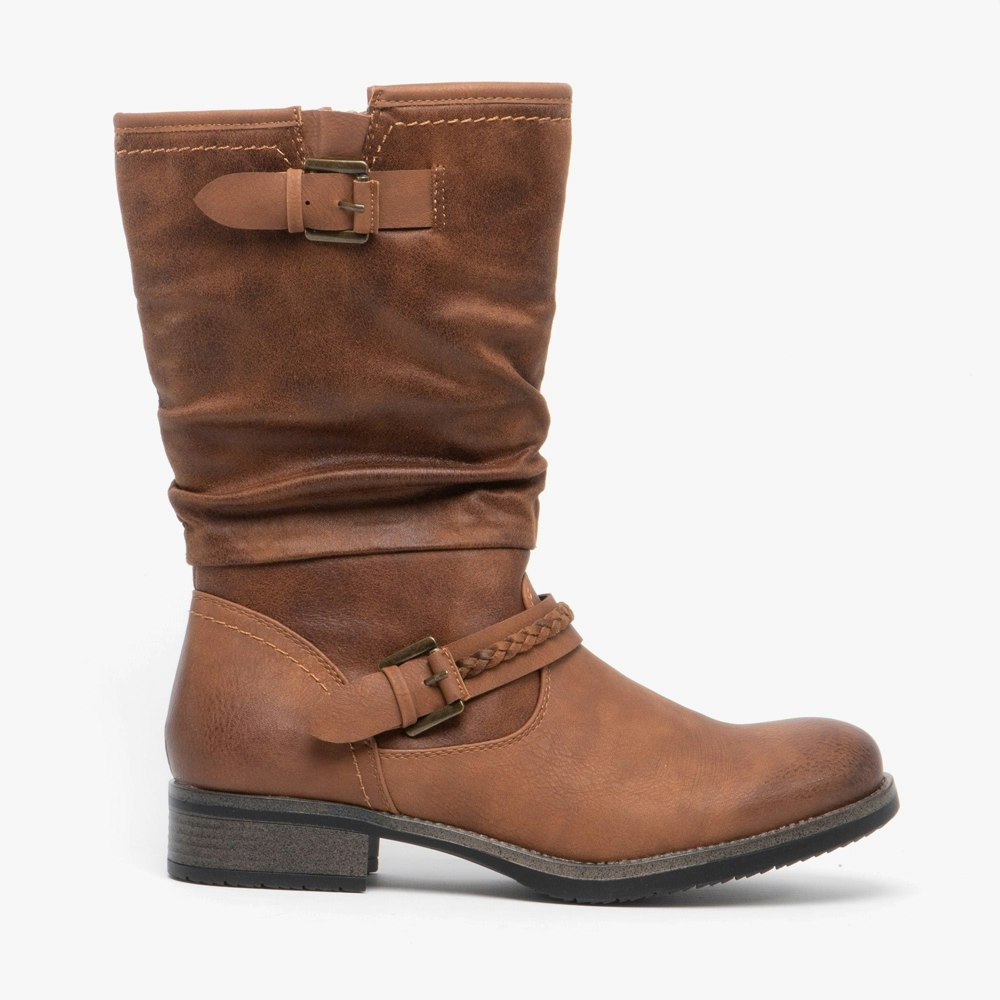 Rieker 98860-22 Womens Calf Length Boots - Nut Brown | Rackhams