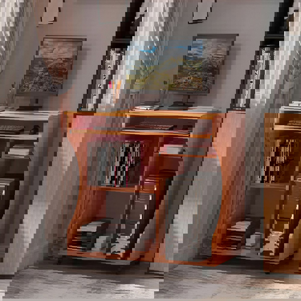 HOMCOM Computer Table Study Desk with Sliding Keyboard | Rackhams