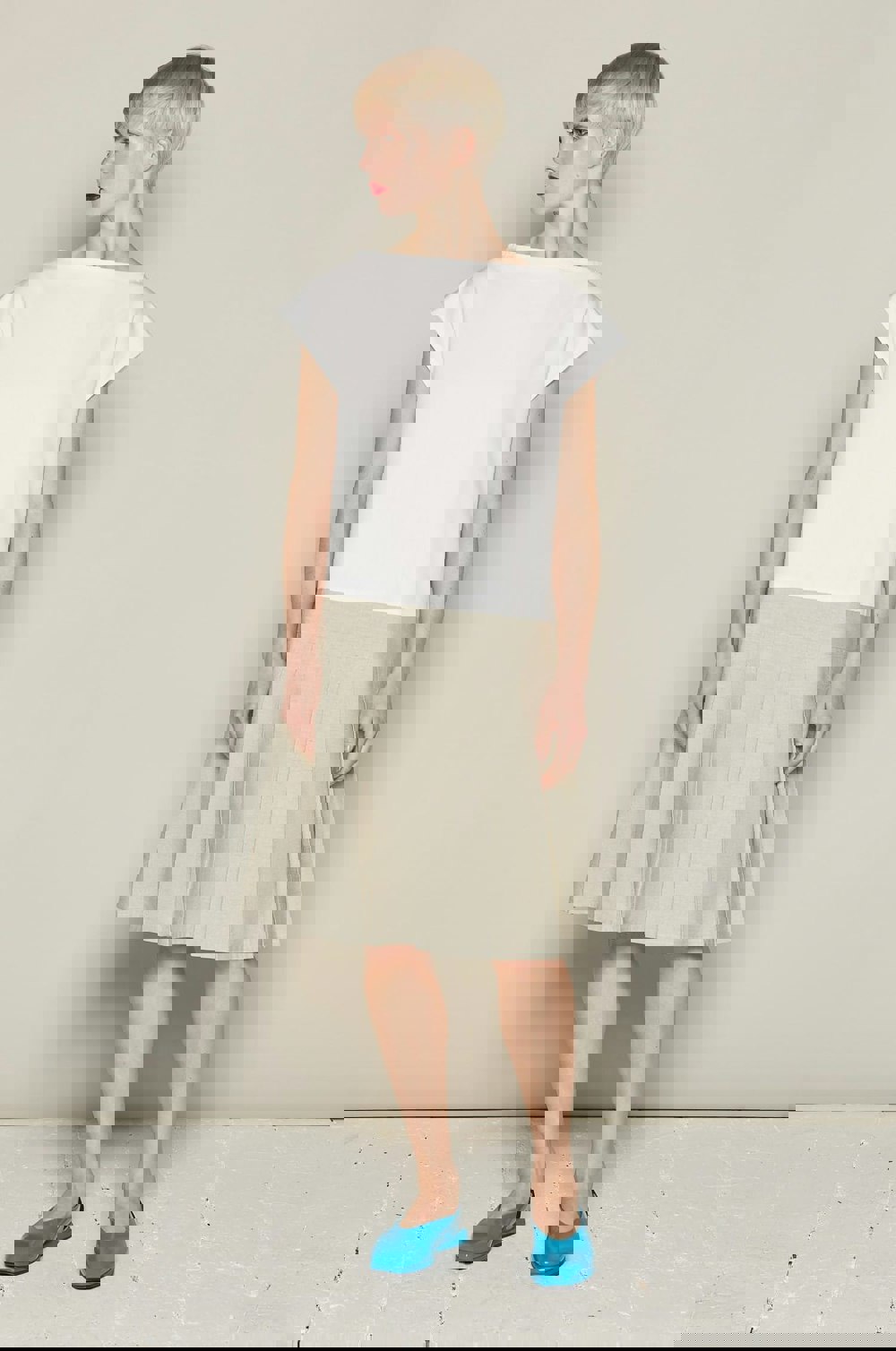 Bo Carter Brigit Dress - White & Beige | Rackhams