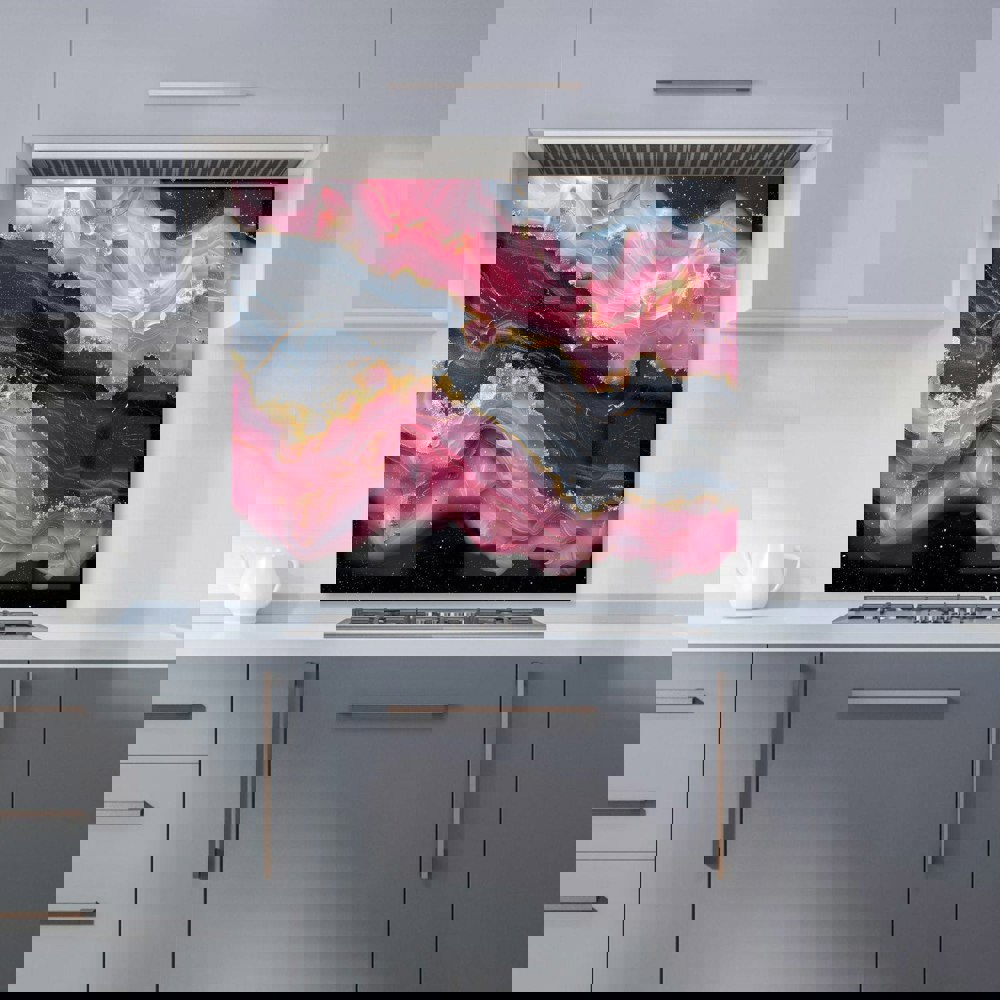 Warren Reed - Designer Pink And Black Marble Effect | Rackhams