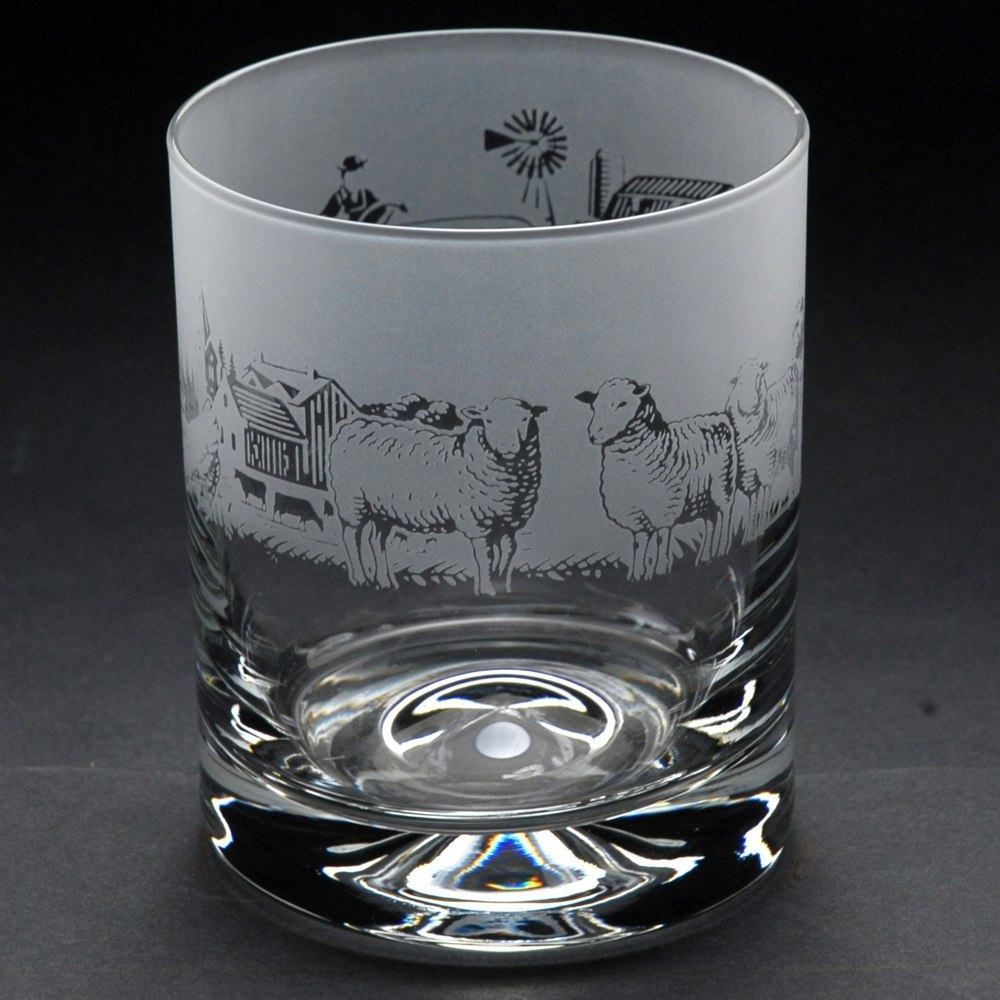 Glyptic Glass Art Farm Animals Whiskey Tumbler Glass - | Rackhams